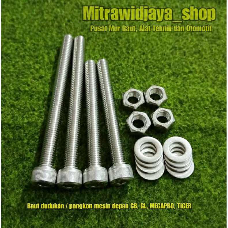 Jual Baut L stainless SS Pangkon mesin depan Dudukan mesin CB, GL ...