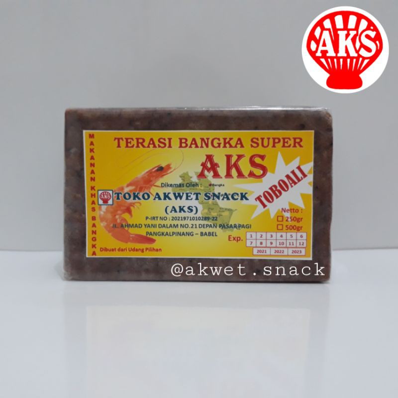 Jual Terasi Toboali Super AKS 250gr makanan khas Bangka | Shopee Indonesia