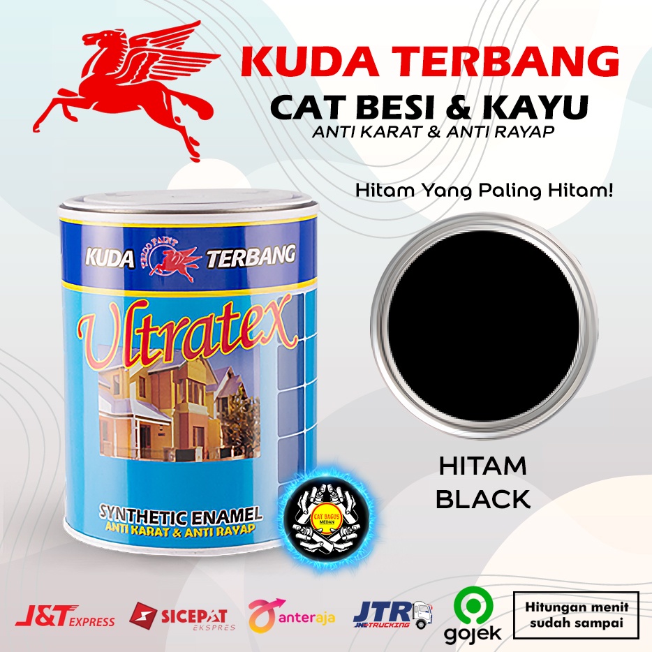 Jual CAT MINYAK CAT KAYU DAN BESI KUDA TERBANG ULTRATEX 1 KG WARNA ...
