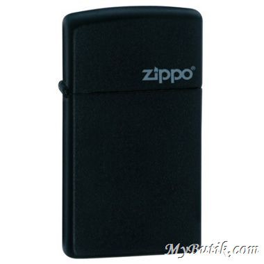 Jual Zippo 1618ZL Black Matte Slim with Zippo Logo | Shopee Indonesia