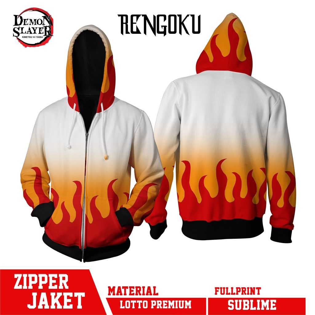 Jual ZIPPER JACKET KYOJURO RENGOKU DEMON SLAYER FULLPRINT | Shopee ...