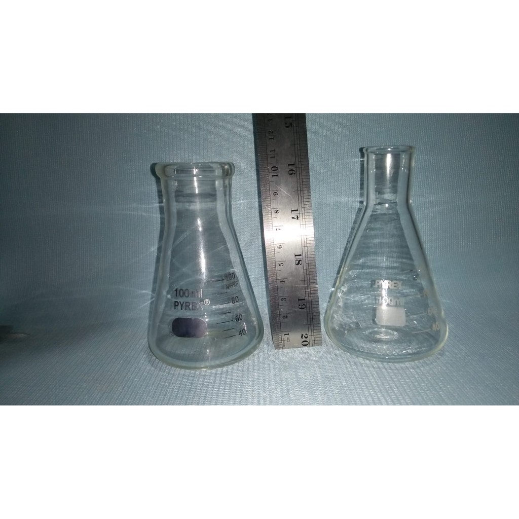 Jual ERLENMEYER FLASK PYREX 100ml - RRC | Shopee Indonesia