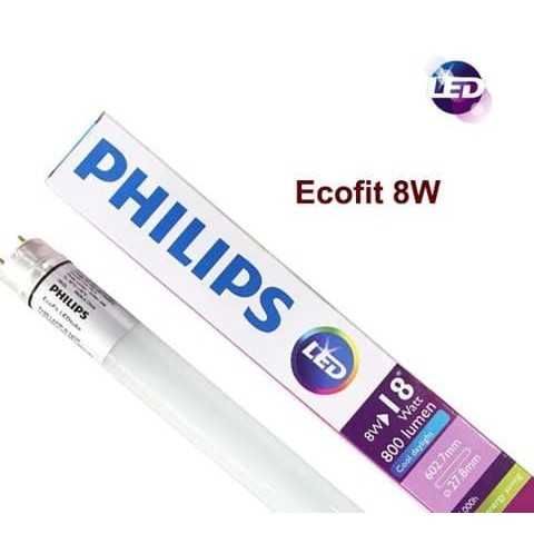 Jual PHILIPS LED Tube Ecofit 600mm 8W 765 T8 TL LED 8 Watt | Shopee ...