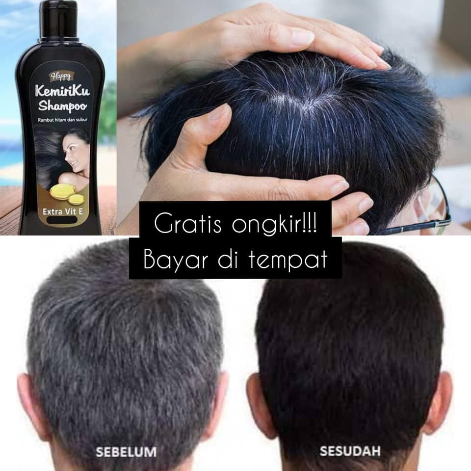 Jual Shampoo penghilang uban / Happy KemiriKu Shampoo 100ml BLACK ...