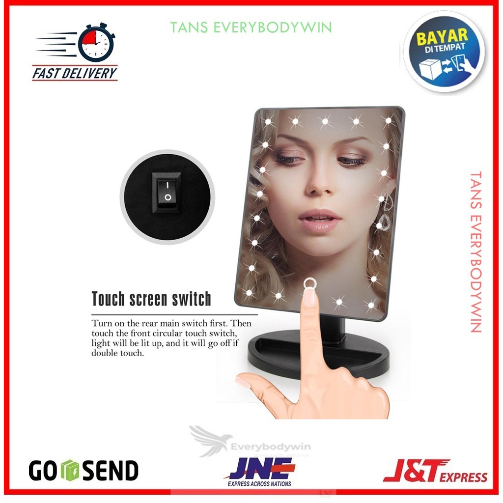 Jual KACA CERMIN MAKE UP RIAS LED LAMPU MAKEUP MIRROR LAMP LIGHT ...