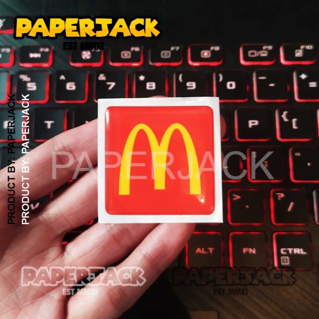 Jual EMBLEM MCD LOGO STIKER 3D RESIN LENTUR STICKER OUTDOOR RESIN ...