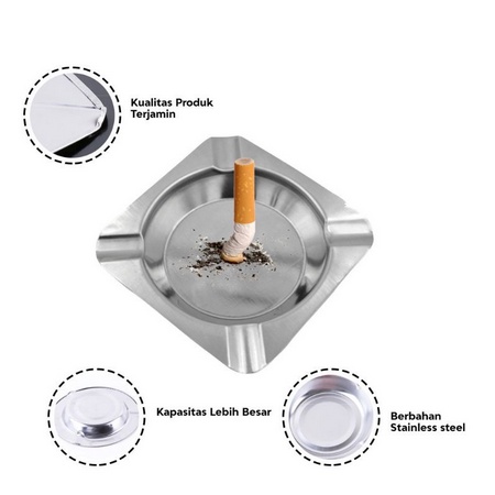 Jual Asbak Rokok Stainless Asbak Abu Rokok | Shopee Indonesia