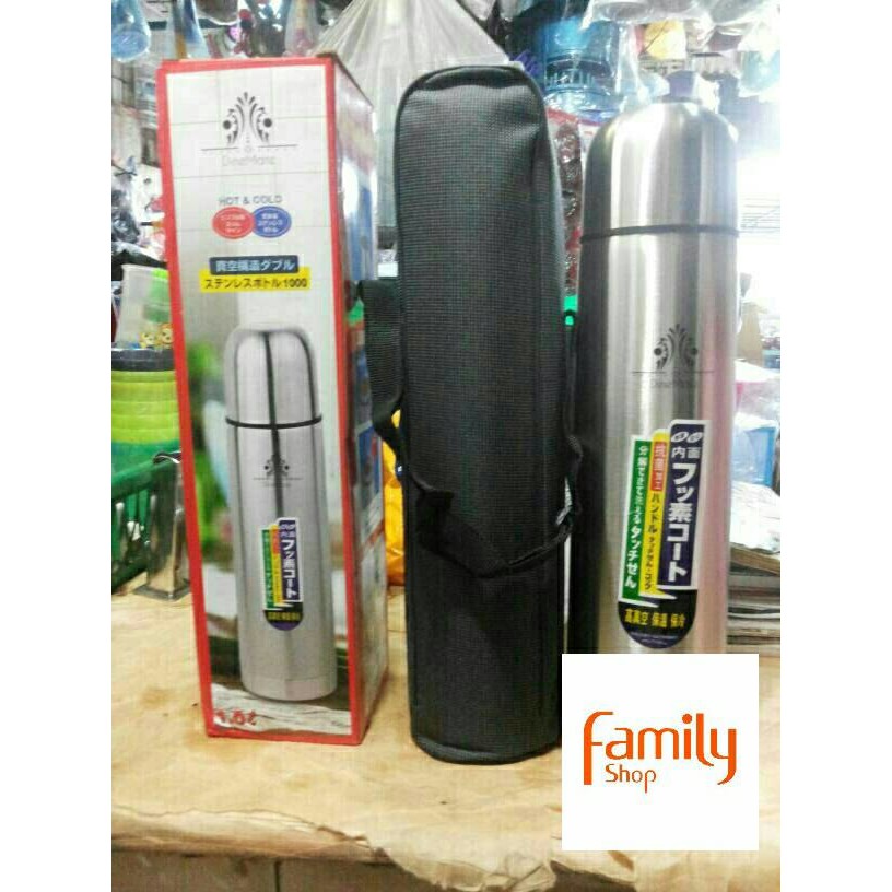 Jual VACUUM BOTTLE TERMOS AIR PANAS STAINLESS STEEL 1 LITER DINEMATE ...
