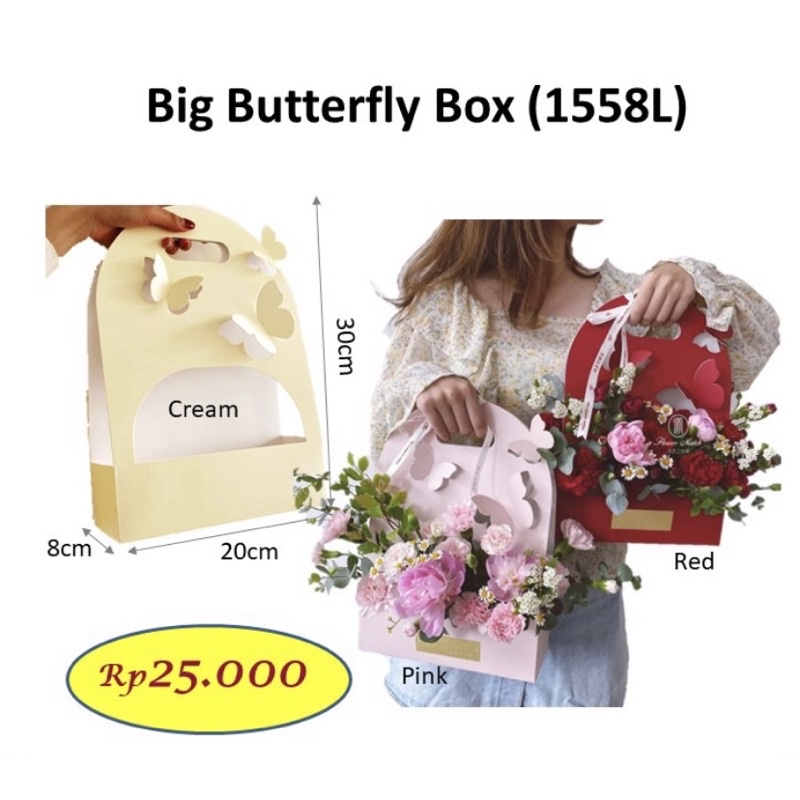 Jual Big Butterfly Box 1558L Box Bunga Bloombox Flowerbox Box Hampers Kotak Bunga Perlengkapan ...