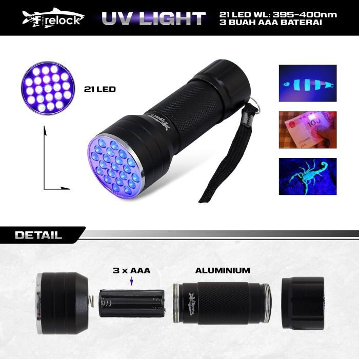 Jual SENTER UV / FIRELOCK UV LIGHT 21 LED | Shopee Indonesia