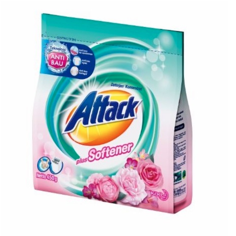 Jual Attack Deterjen Plus Softener 450 gram | Shopee Indonesia
