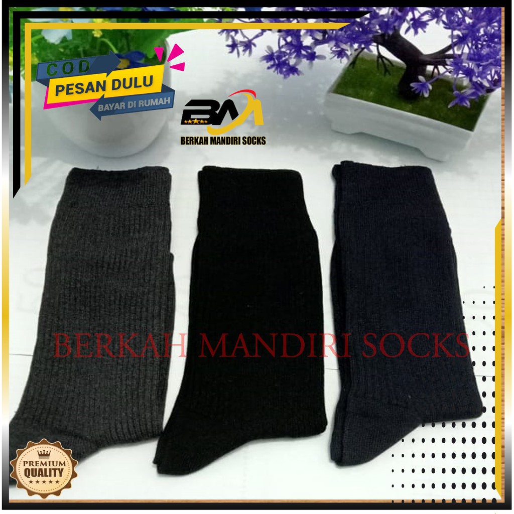 Jual (3 Pasang) Kaos Kaus Kaki Panjang Polos Kerja Kantor Kantoran ...