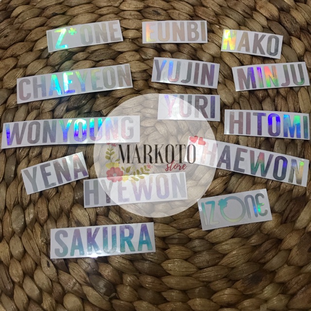Jual IZ*ONE STICKER HOLOGRAM IZONE STIKER LIGHTSTICK WONYOUNG SAKURA ...