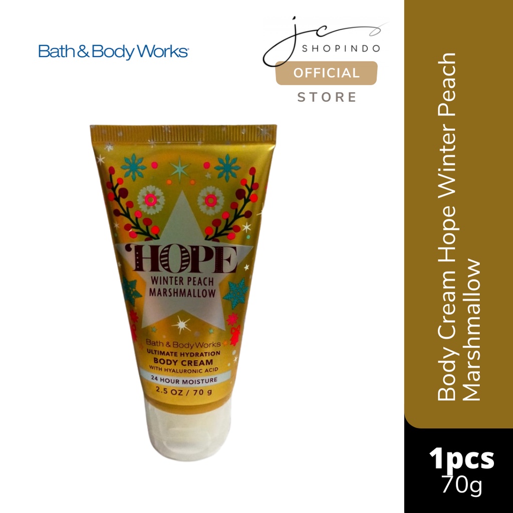 Jual Bath & Body Work - Body Cream Hope Winter Peach Marshmallow 70g ...
