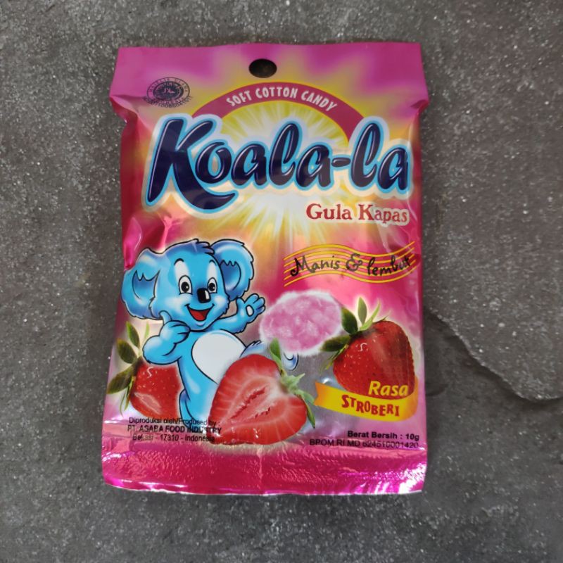 Jual Koala-la Permen Kapas Strawberry 10gr | Shopee Indonesia