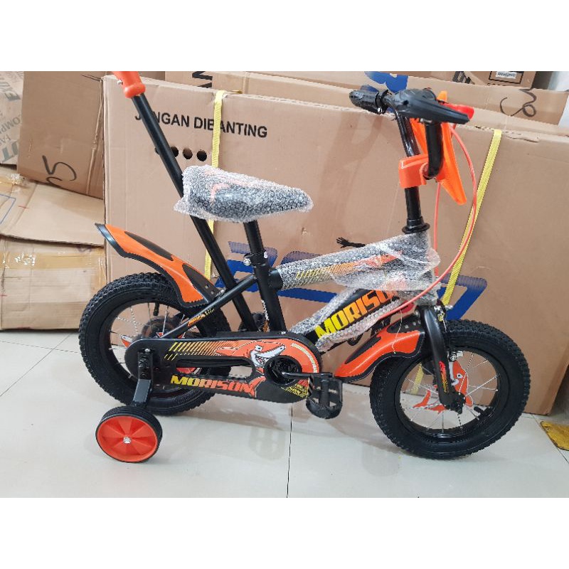 Jual Sepeda Anak Sepeda Bmx 12 inch Morison ( Warna Orange ) | Shopee ...