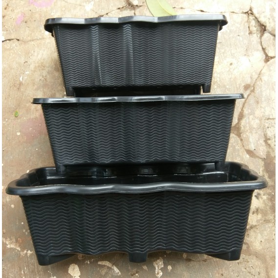 Jual Pot Bunga Panjang 48CM SGP 05 HITAM | Shopee Indonesia