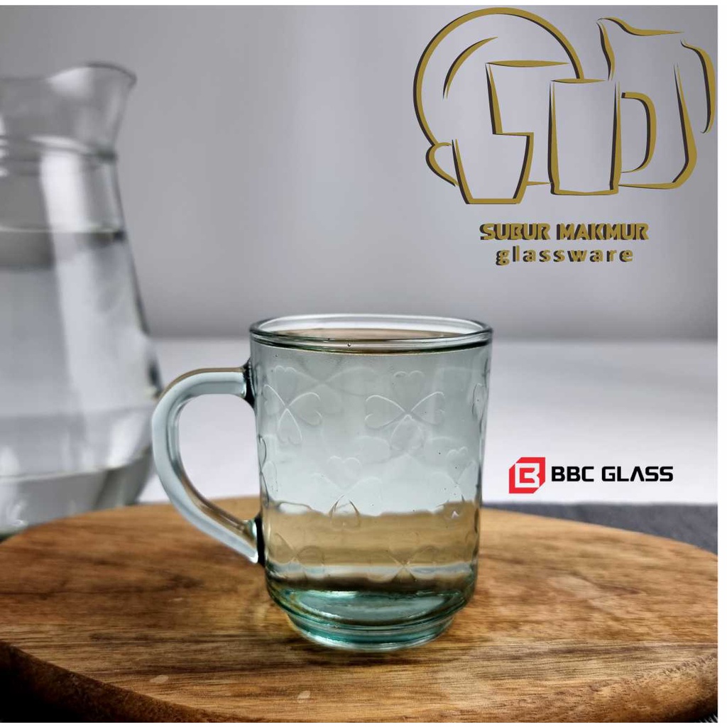Jual [6 Pcs] Gelas Teh / Kopi 225ml Gagang (CM-0839) BBC. Glass Mug ...