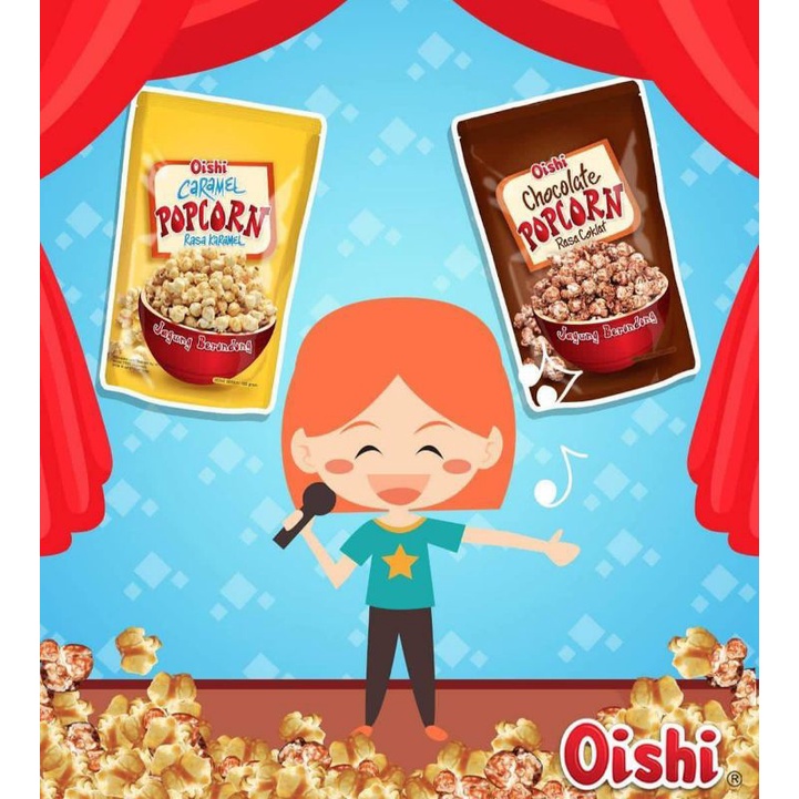 Jual Oishi Popcorn Caramel Coklat (Free Bubble Warp) | Shopee Indonesia