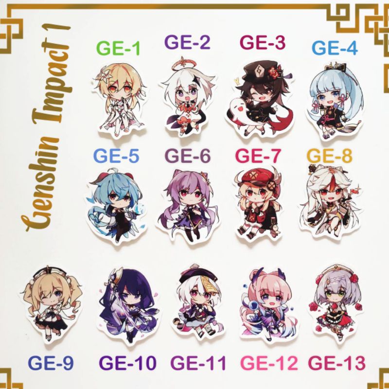 Jual Sticker Game Genshin Impact 1 Merchandise | Shopee Indonesia