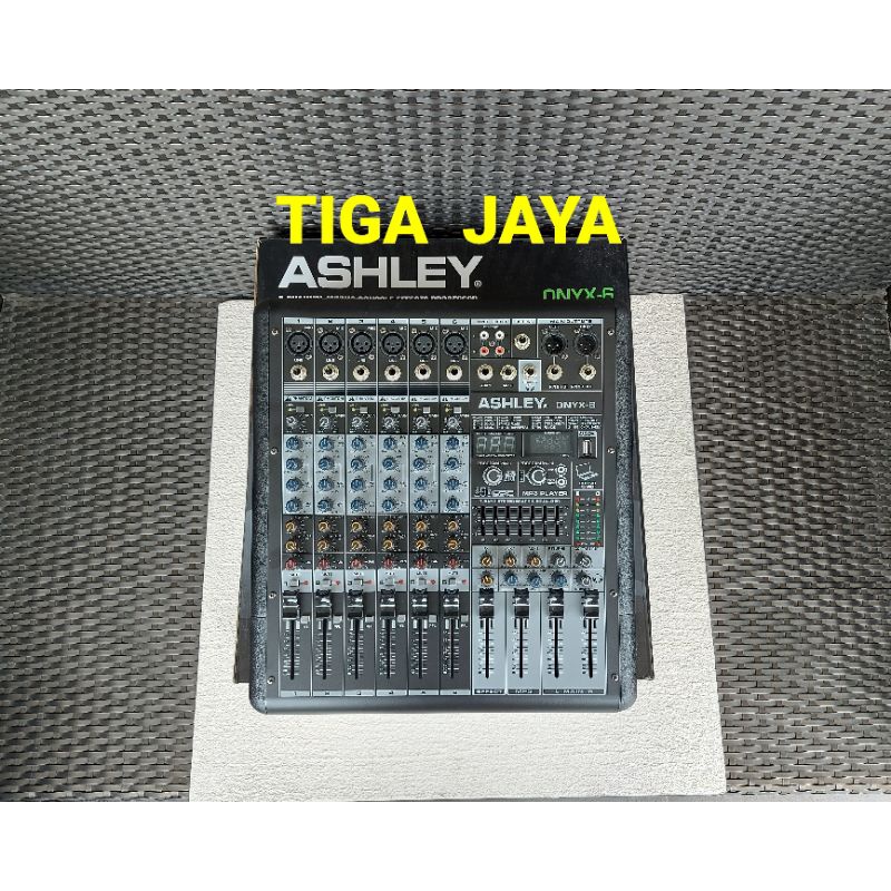 Jual Mixer Ashley Onyx 6 Onyx6 Channel USB Bluetooth Equalizer PC Original | Shopee Indonesia