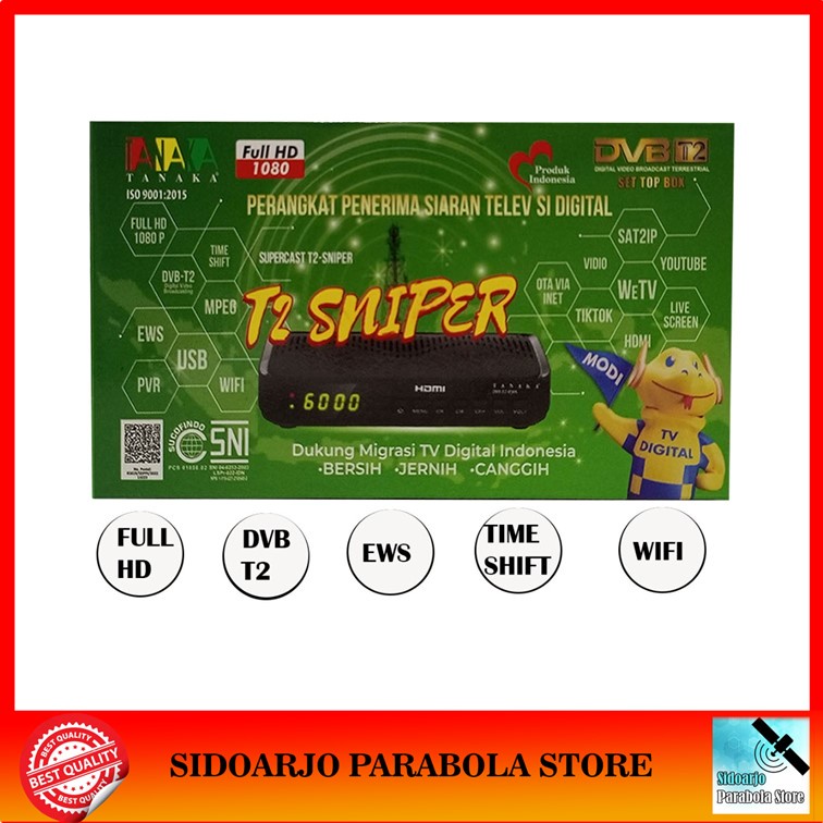 Jual Set Top Box STB TV Digital DVBT2 Tanaka Sniper DVB-T2 UHF SNI ...