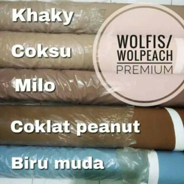 Jual Kain wolpeach / kain wolfis premium original | Shopee Indonesia