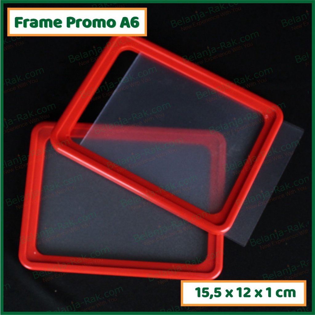 Jual Frame Papan Harga Ukuran A6 Red Plastic Frame for Store | Shopee ...