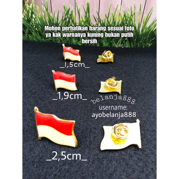Jual Pin bendera Indonesia pin bendera merah putih | Shopee Indonesia