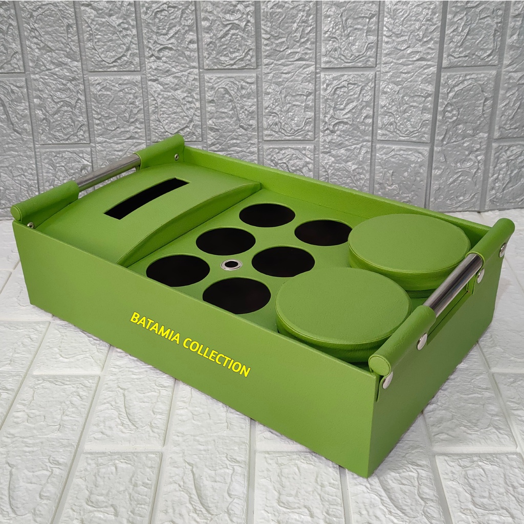 Jual Tempat Aqua Gelas 3 In 1 Isi 6 Cup + Tempat Tisu Meja + Toples ...