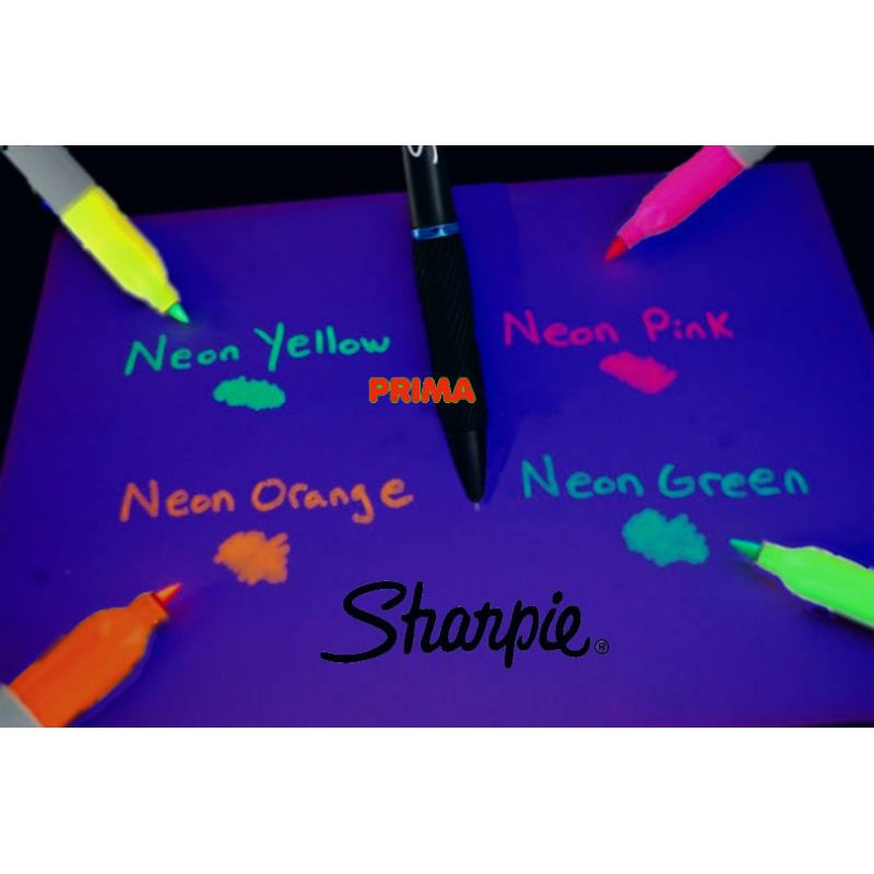 Jual SPIDOL PERMANEN SHARPIE NEON (GLOW IN THE DARK) | Shopee Indonesia