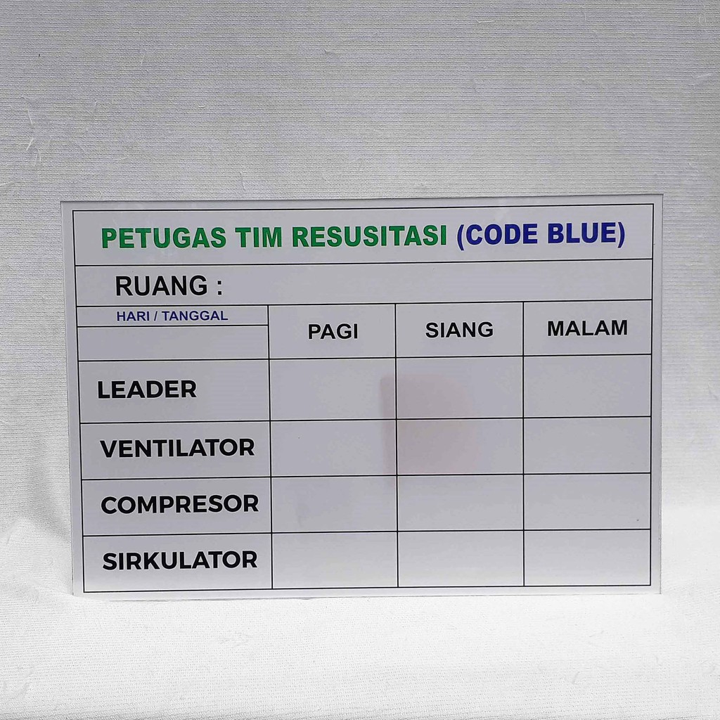 Jual Akrilik Code Blue, Papan Akrilik Jadwal Code Blue, Papan Akrilik ...