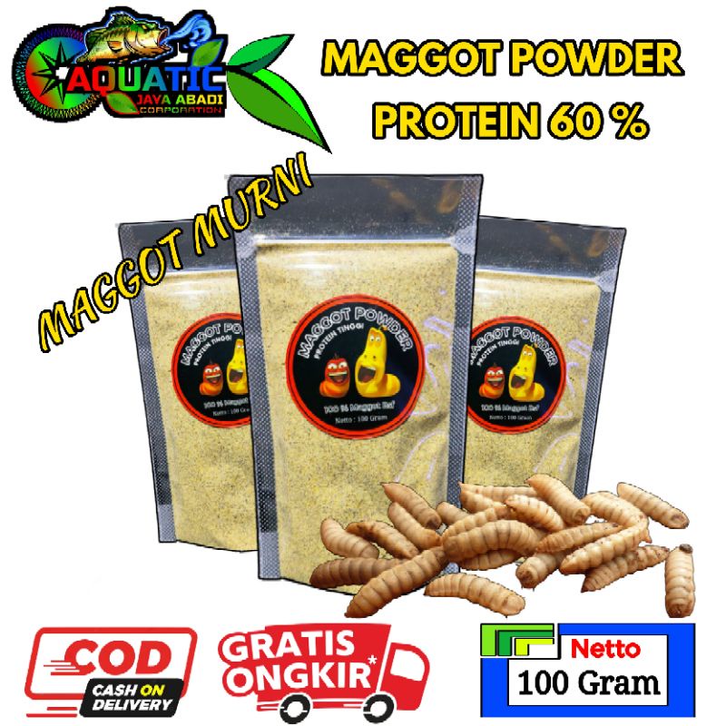 Jual Tepung Maggot 100 Gram Pakan Burayak/Untuk Campuran pelet | Shopee ...
