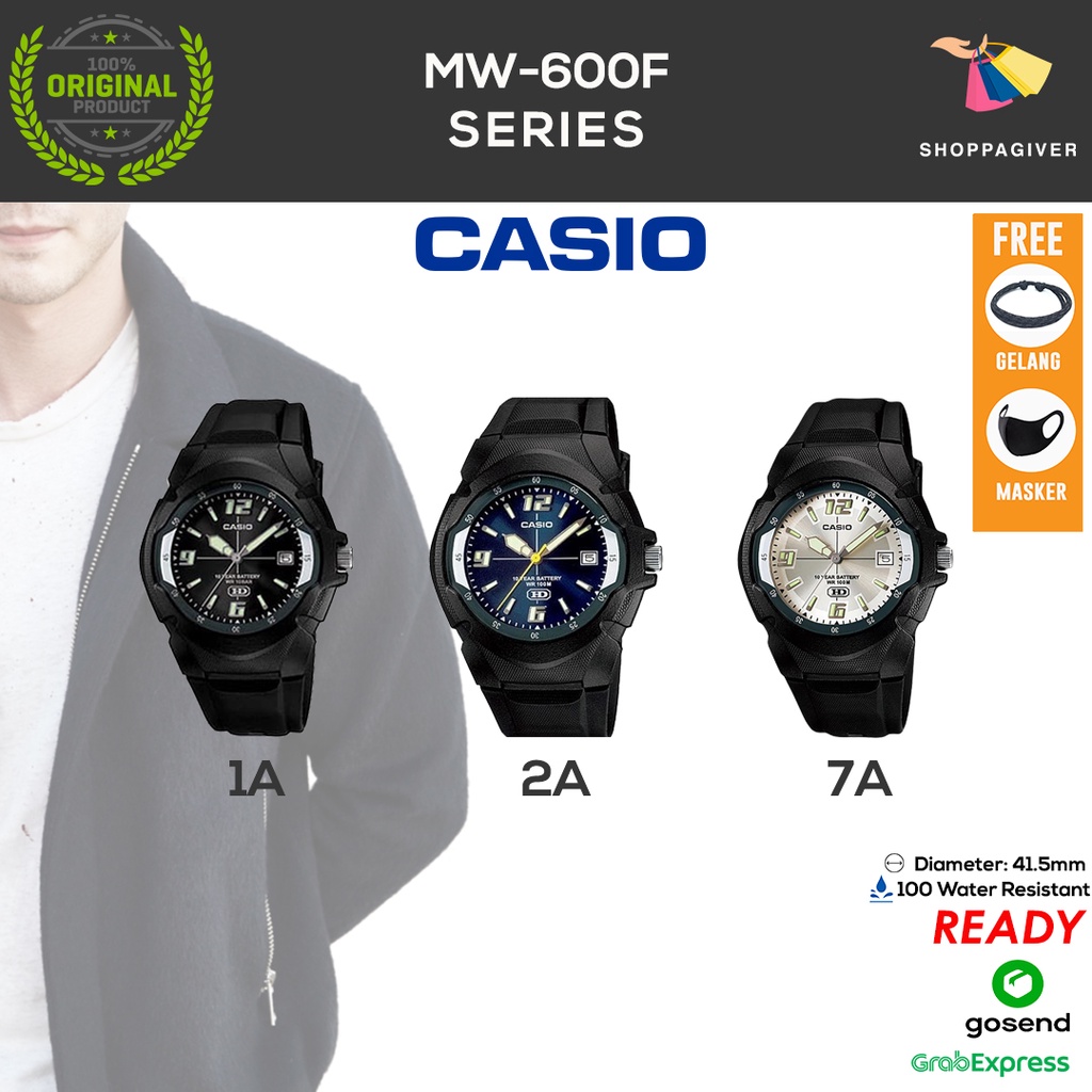 Jual JAM TANGAN PRIA CASIO ORIGINAL MW-600F SERIES MW-600F-1A/2A/7A ...