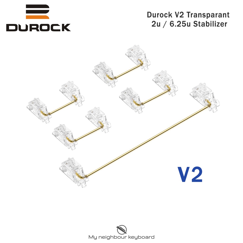 Jual DUROCK V2 Clear Stabilizer PCB Screw-In Mount 2u / 6.25u | Shopee ...