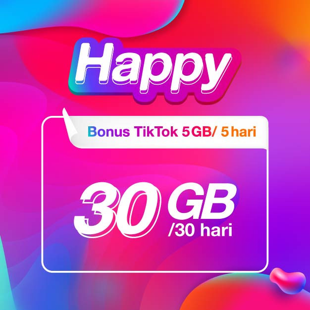Jual Paket Data Tri Happy 100GB 55GB 42GB 30GB 18GB Full Kuota Utama 24 ...