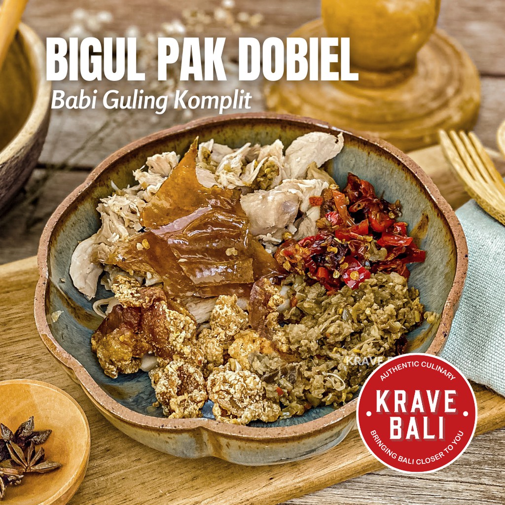 Jual Bigul Pak Dobiel Babi Guling Komplit Dobil 170 Gram - Makanan Khas ...