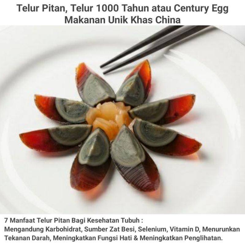 Jual [Ecer] Telur Pitan Hitam - Telur Phitan - Makanan Unik khas China ...