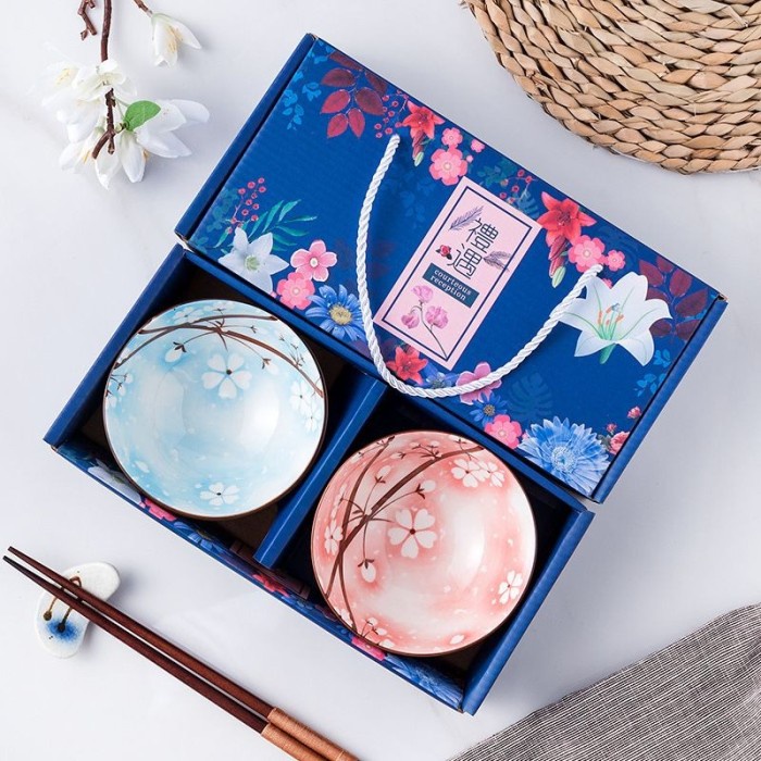 Jual Mangkok Sakura Japanese Bowl Set Hampers Imlek Hampers Natal Kado ...