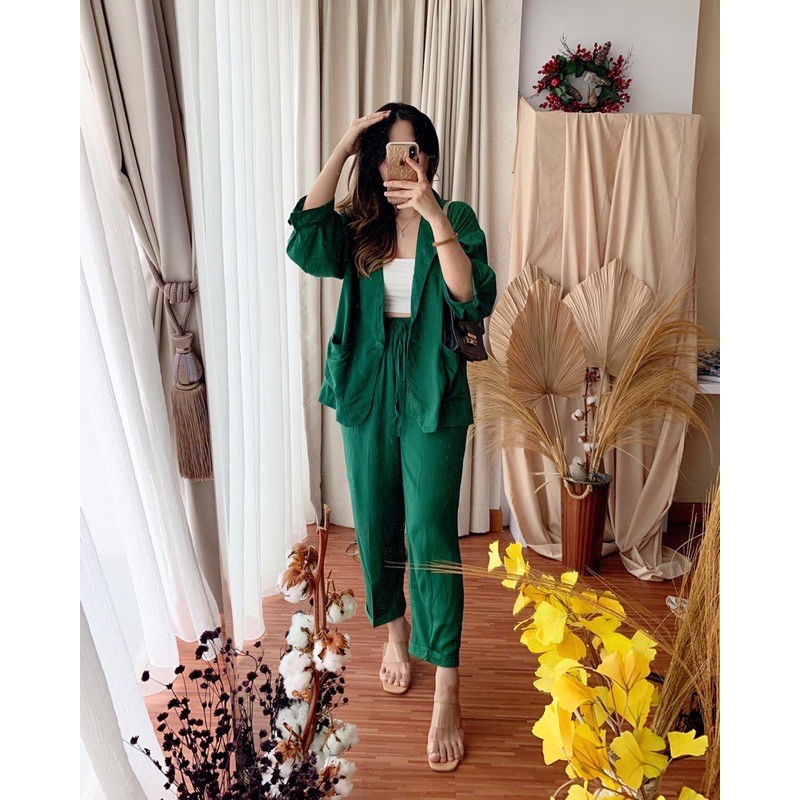 Jual HF 7906 / 1 SET ( blazer + pants ) | Shopee Indonesia