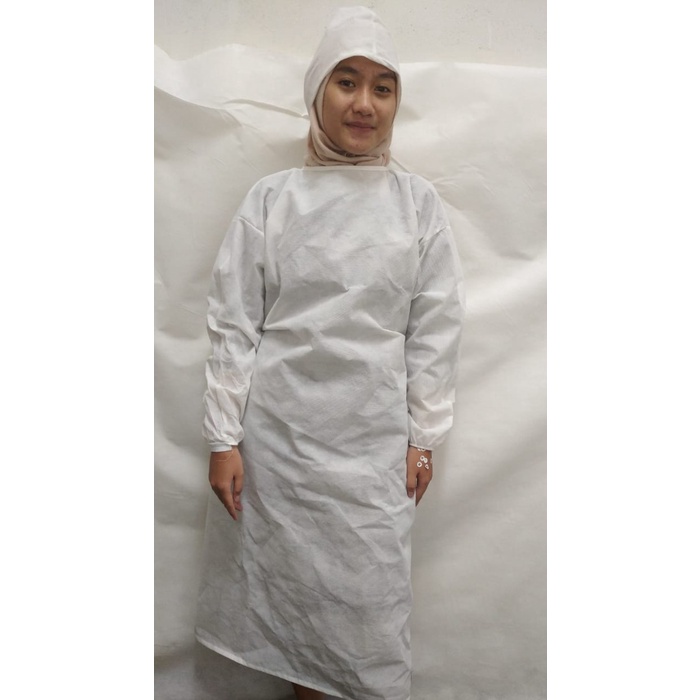 Jual Medis-Seragam- Apd Gown Surgical Bahan Spunbond 75 Gram - Putih ...
