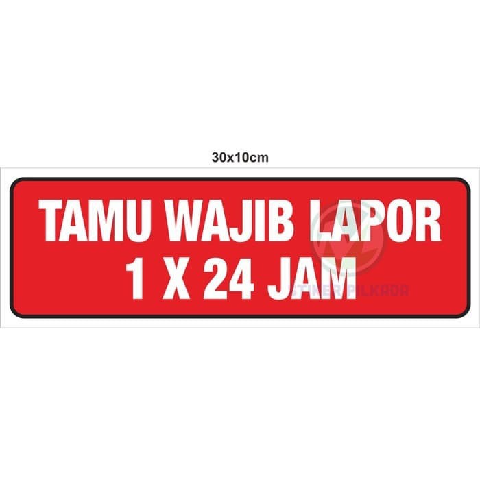 Jual STIKER VINYL TAMU WAJIB LAPOR | Shopee Indonesia Jual STIKER VINYL TAMU WAJIB LAPOR | Shopee Indonesia