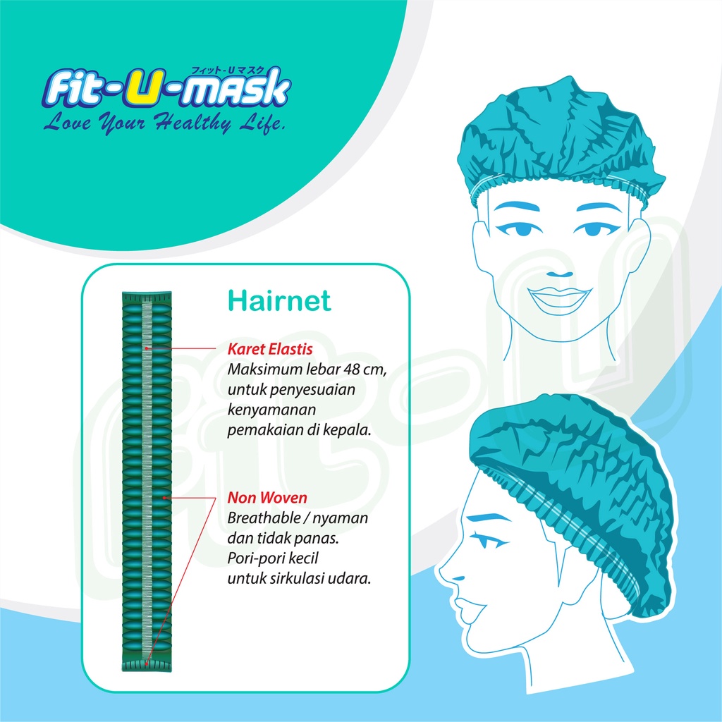 Jual FIT-U Hairnet/Jala rambut Box isi 100Pcs | Shopee Indonesia