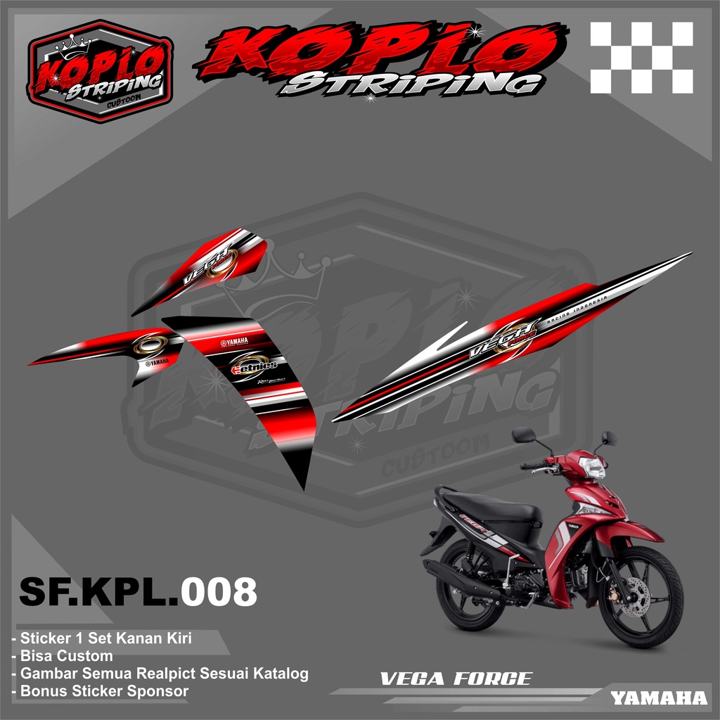 Jual Striping Motor Yamaha Vega Force - Sticker Striping Variasi Motor ...