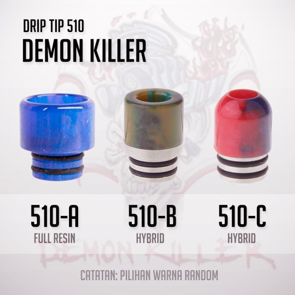 Jual BUL NGEBUL Demon Killer Resin Drip Tip 510-A Hybrid 510-B ...
