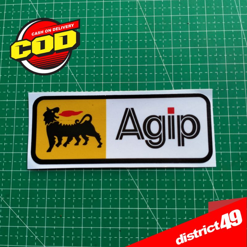 Jual Stiker Print and Cut laminasi tahan air - Sticker AGIP - Stiker ...
