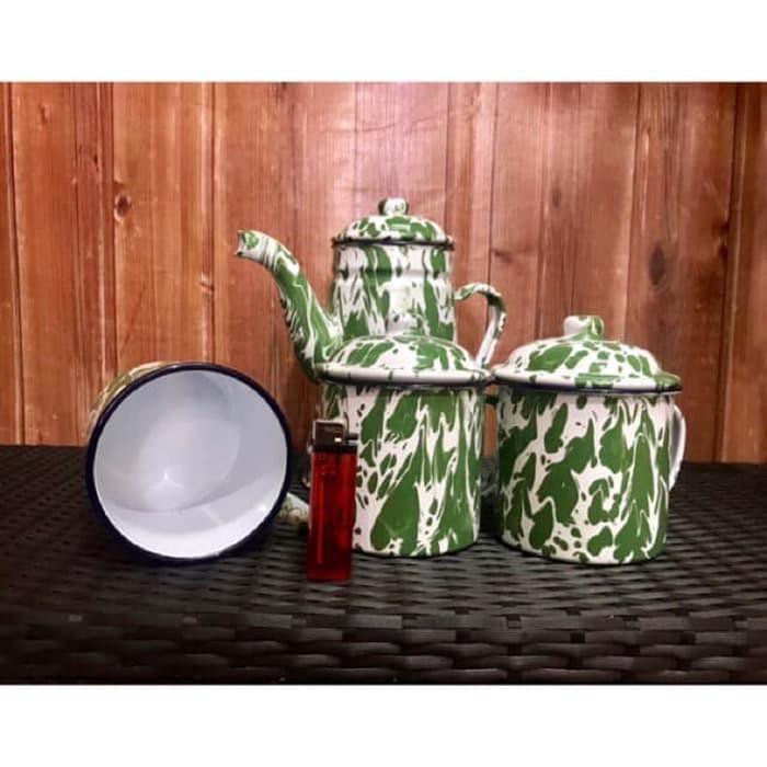 Jual Mug burik gelas jadul mug dengan Tutup ukuran 12CM Mug tradisional ...