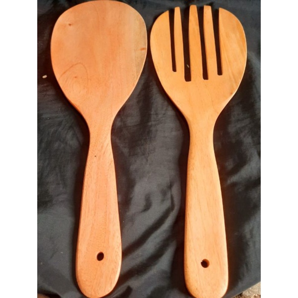 Jual 1 set centong kayu besar/ entong kayu/ entong kayu sovenir/ entong ...