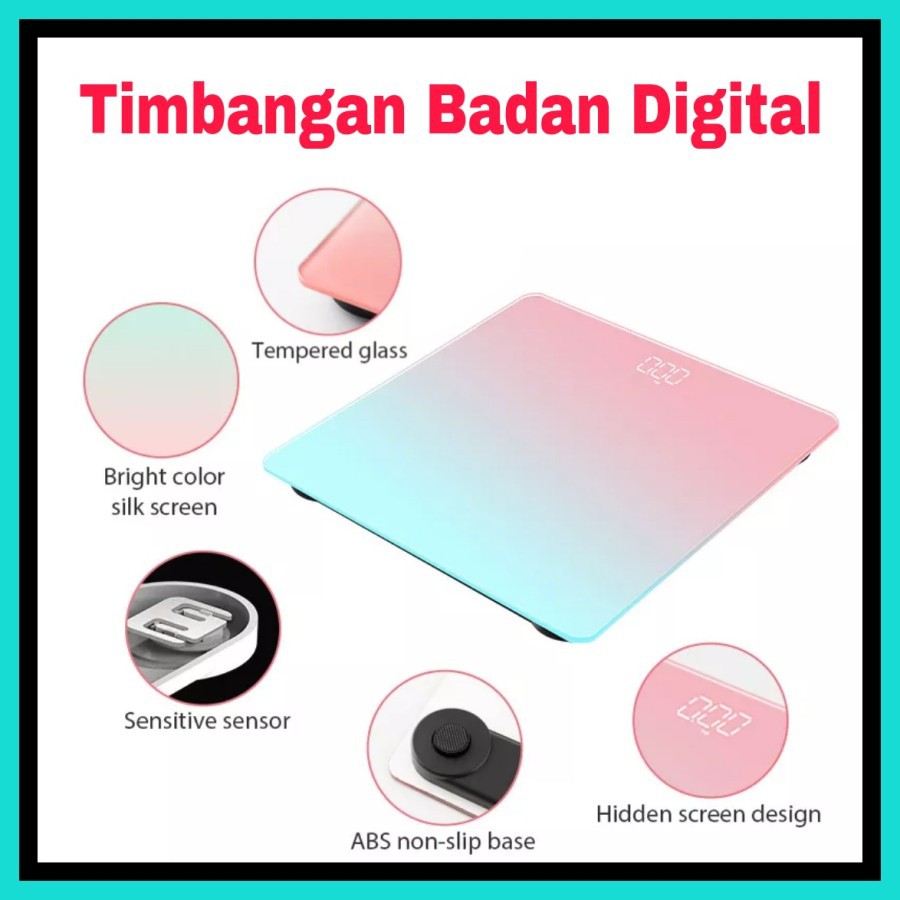 Jual NS - BODY SCALE TEMPERED GLASS SENSOR TIMBANGAN BADAN DIGITAL ...