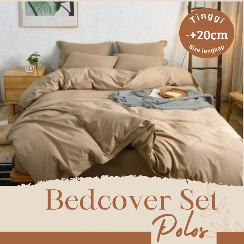 Jual Bed cover Set Sprei Polos no Embos Selimut Bedcover Badcover Set ...